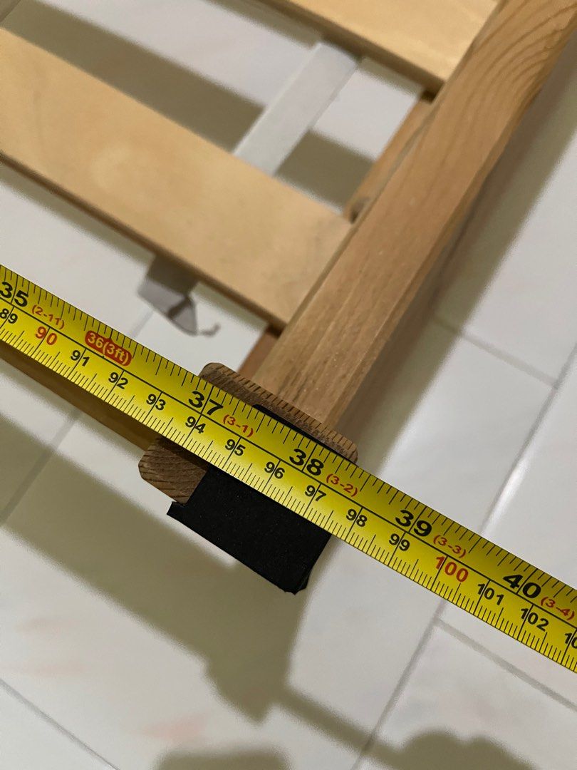 IKEA FJELLSE Single Bed Frame-pine wood-200x90cm with Base, Furniture ...