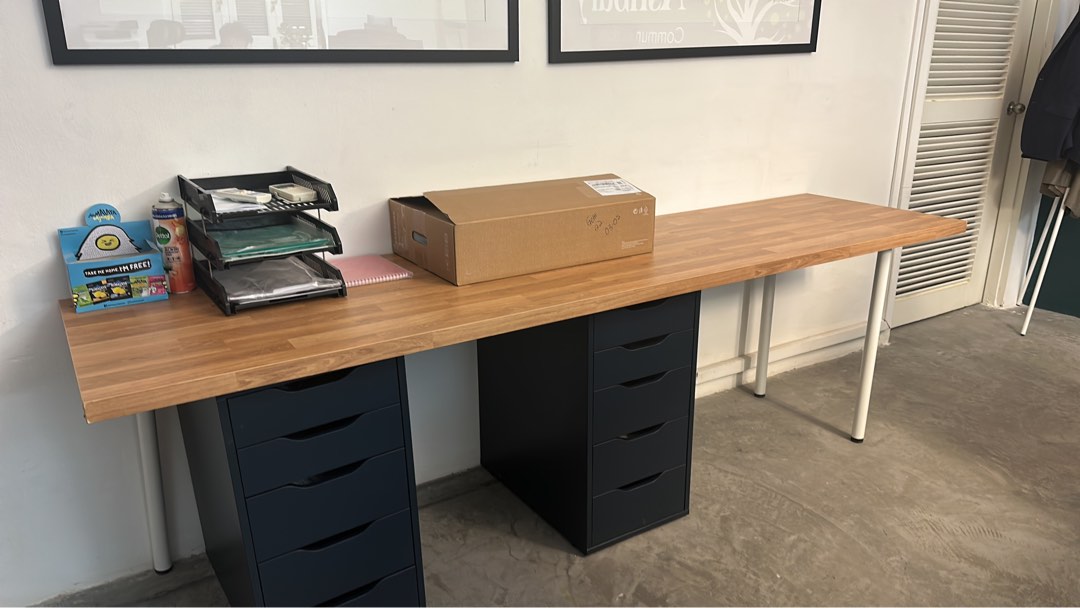 IKEA long table, Furniture & Home Living, Furniture, Tables & Sets on ...