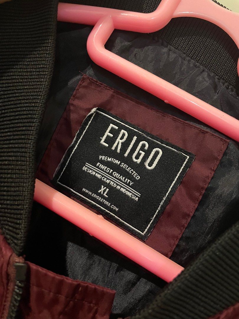 Jaket Bomber Erigo Maron on Carousell