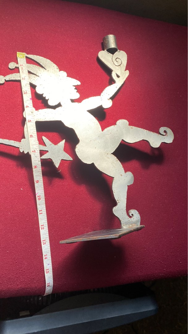 Jeffrey Manpearl Marching Jester Metal sculpture Candle holder. on ...