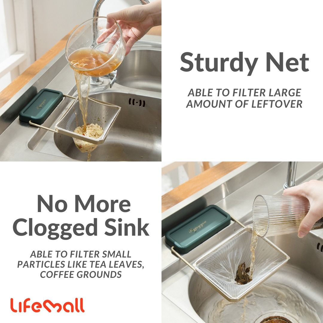 Kitchen Sink Drain Rack | Suction Cup Sink Garbage Rack | Disposable ...
