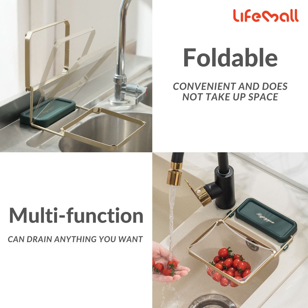 Kitchen Sink Drain Rack | Suction Cup Sink Garbage Rack | Disposable ...