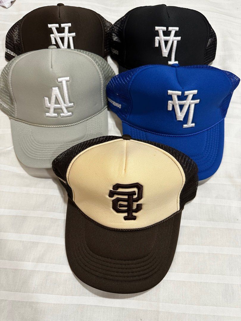 LA Chris brown hat / cap made in Los Angeles, Fesyen Pria, Aksesoris ...