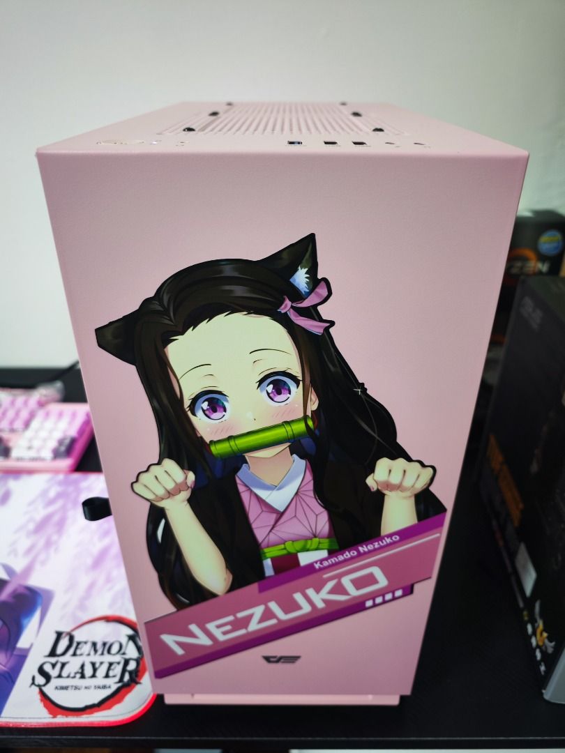 Limited Edition Nezuko Pink Gaming Desktop with Custom Mousepad and ...