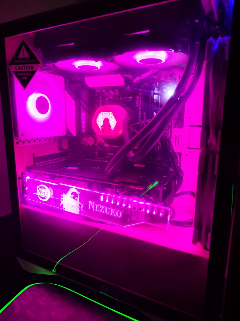 Limited Edition Nezuko Pink Gaming Desktop with Custom Mousepad and ...