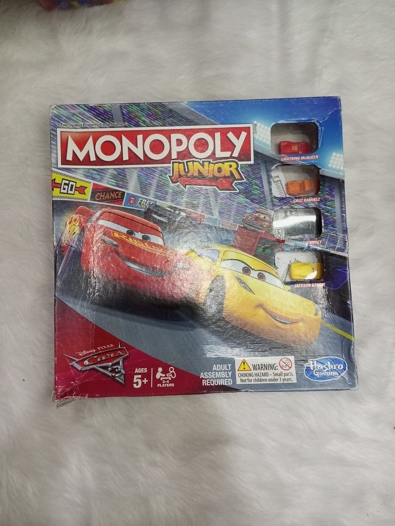 Monopoly Junior Cars edition, Hobbies & Toys, Toys & Games on Carousell