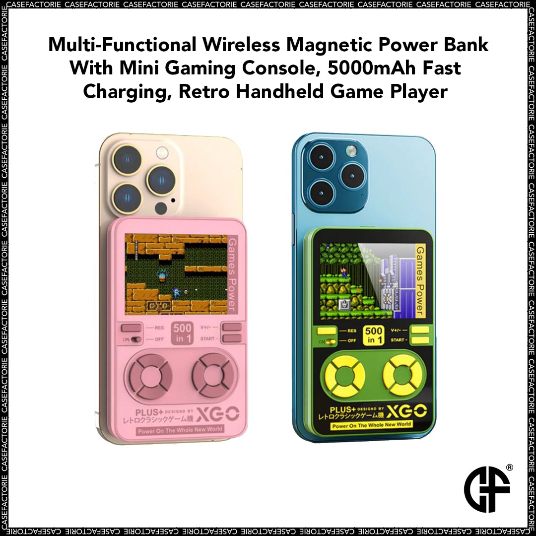 Multi-Functional Wireless Magnetic Power Bank With Mini Gaming Console ...