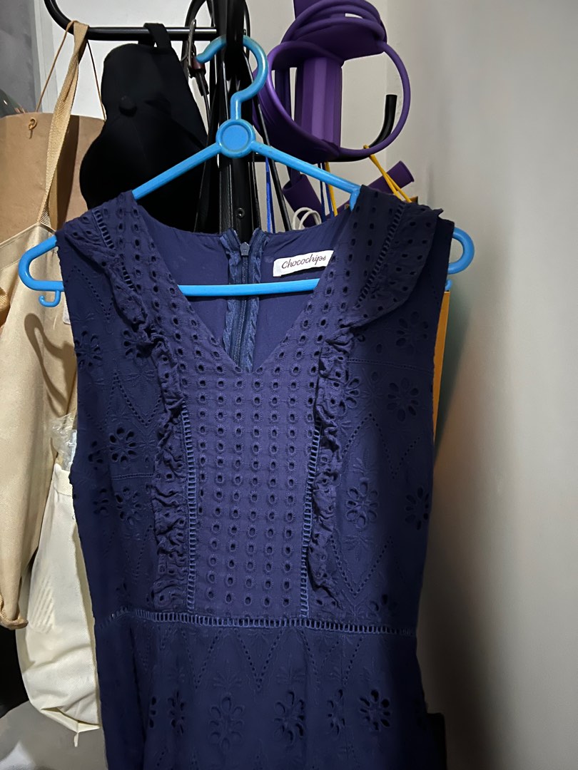 Navy Dress Merk Chocochips, Fesyen Wanita, Pakaian Wanita, Gaun & Rok ...