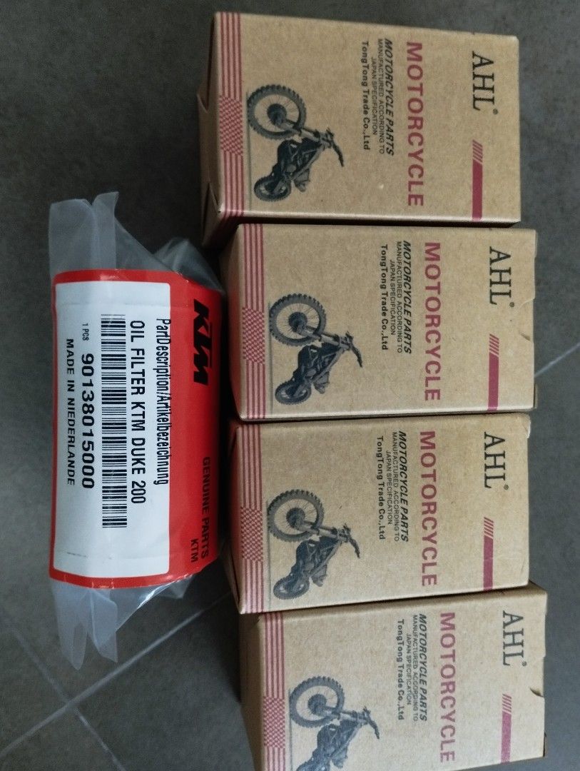 Oil filter x5 KTM Duke/RC 125/200/390 Bajaj Pulsar NS/RS200, Dominar 400, Motorcycles ...