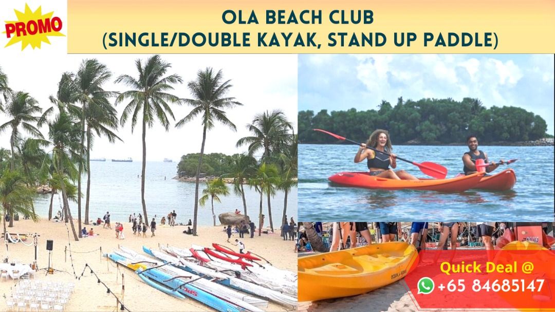 Ola Beach Club Kayak Paddle Single Double Kayak Siloso Beach, Tickets ...