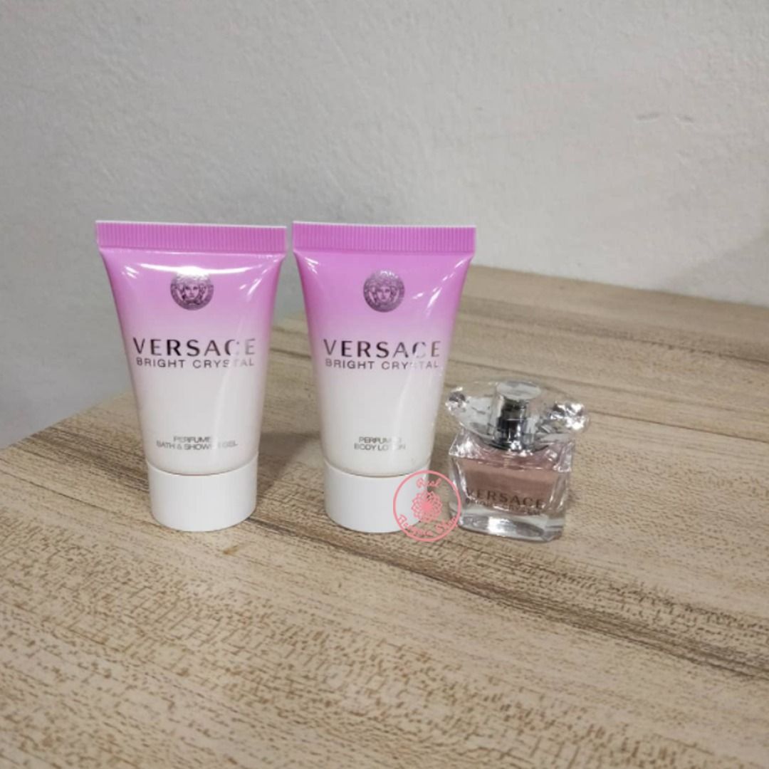 [Original] VERSACE BRIGHT CRYSTAL Mini Gift Set, Beauty & Personal Care ...