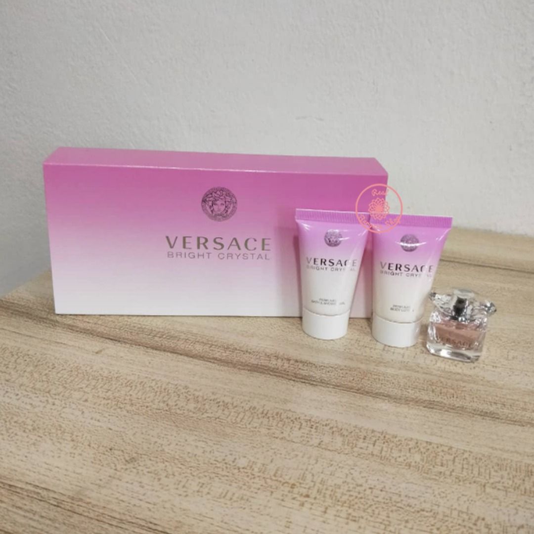 [Original] VERSACE BRIGHT CRYSTAL Mini Gift Set, Beauty & Personal Care, Fragrance & Deodorants ...