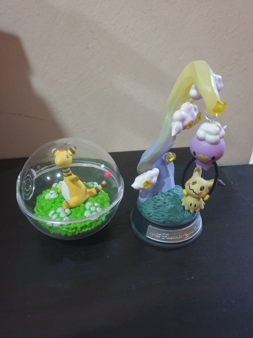 Pokemon Figures - Drifloon & Mimikyu, Ampharos - 2021 Re-Ment Swing ...