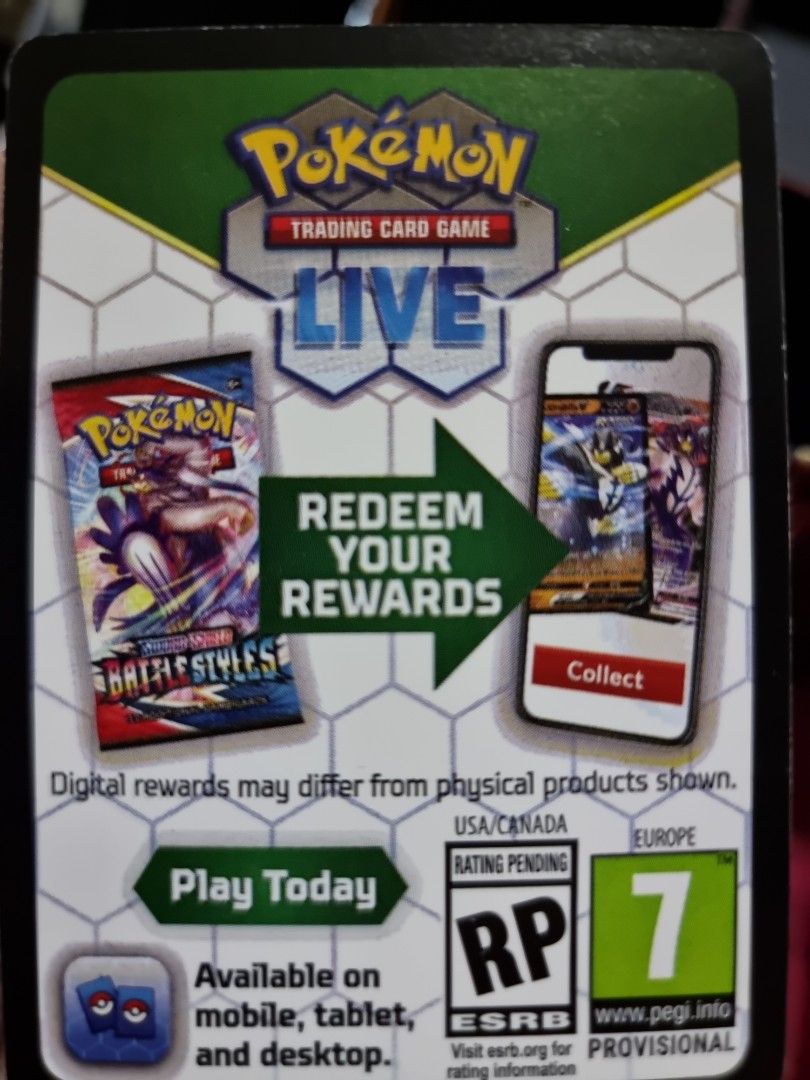 Pokemon TCG code card, Hobbies & Toys, Toys & Games on Carousell
