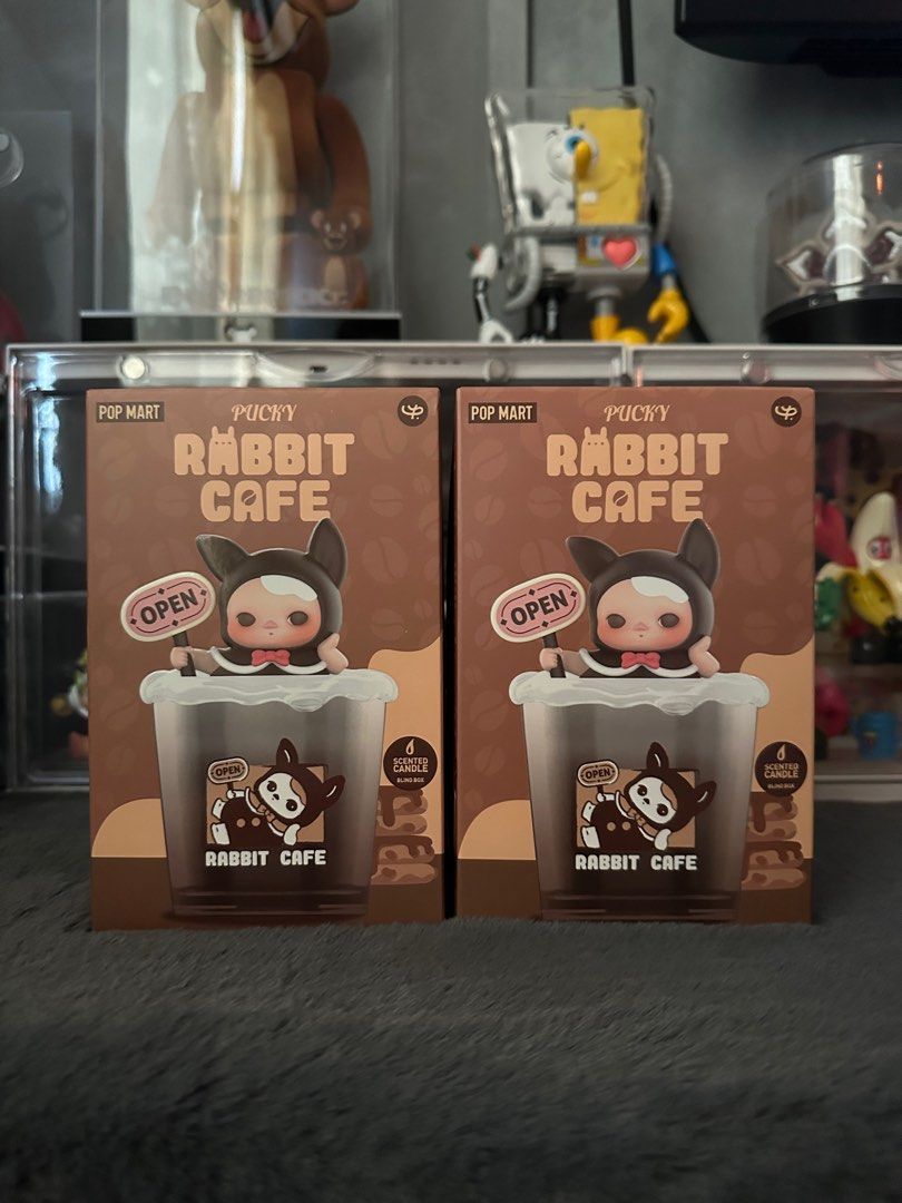 Pop mart pucky rabbit cafe scented candle blind box, Hobbies & Toys ...