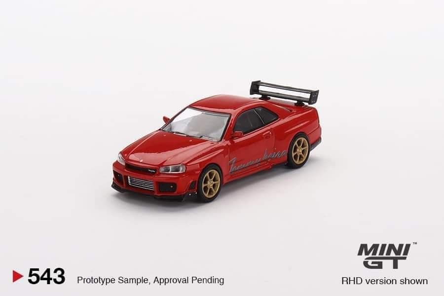 Preorders 1/64 Mini GT Nissan Skyline GTR R34 Tommy kaira Red, Hobbies ...