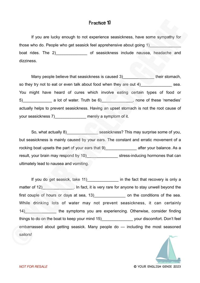 PSLE Comprehension Cloze Notes / Guide + Practices (Primary English ...