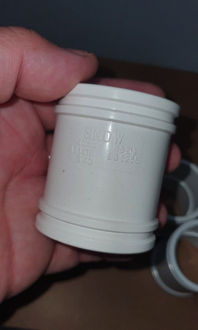 Pvc joints straight connector 40mm, Furniture & Home Living, Home ...