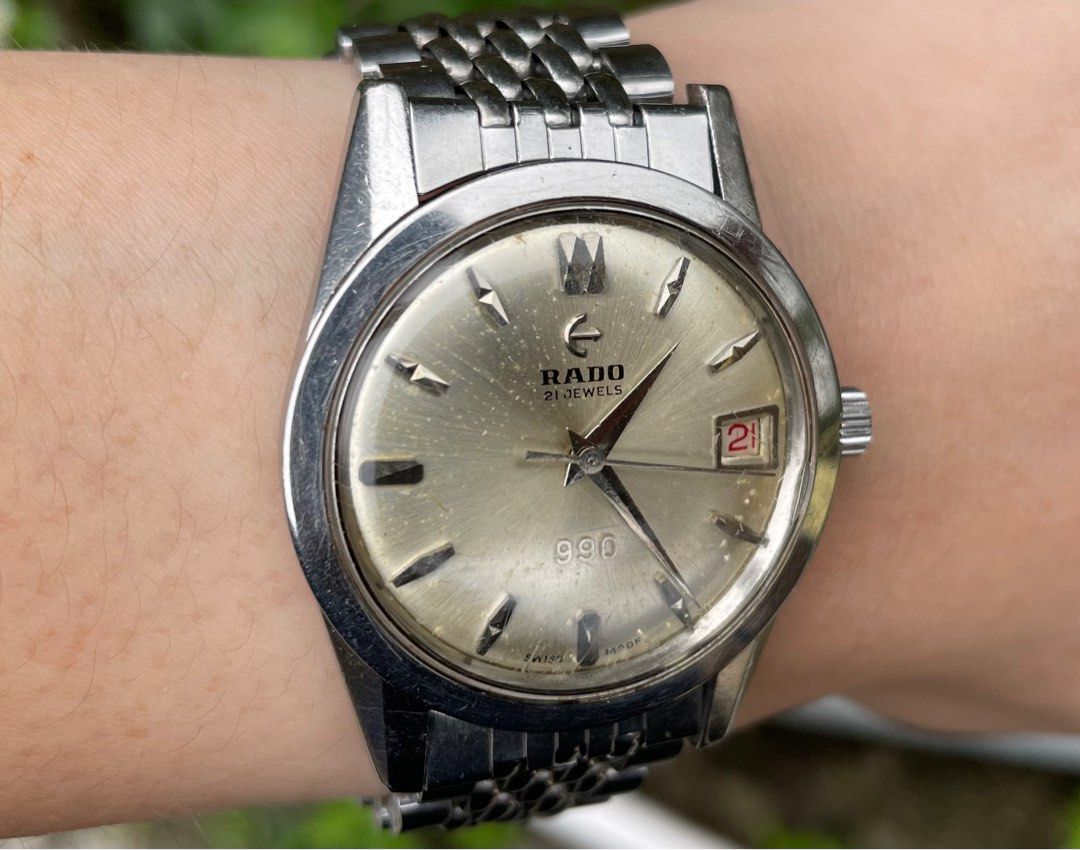 Rado 21 jewels 990 vintage, 名牌, 手錶 - Carousell
