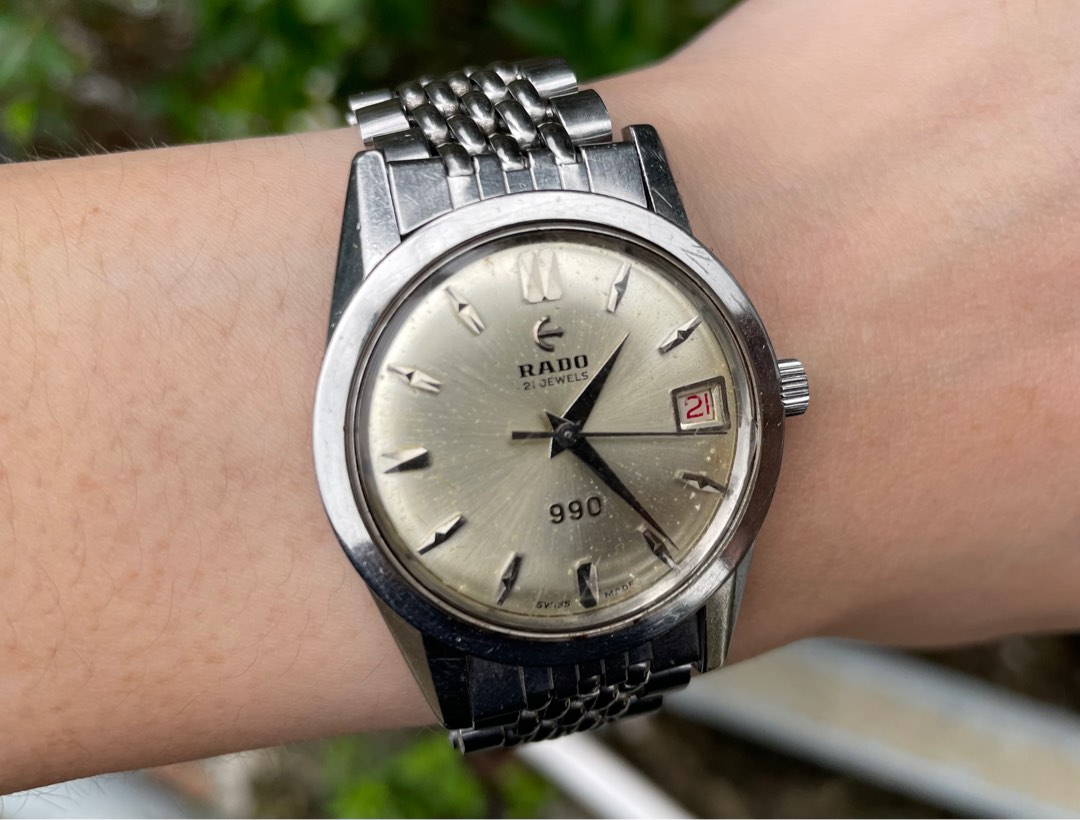 Rado 21 jewels 990 vintage, 名牌, 手錶 - Carousell