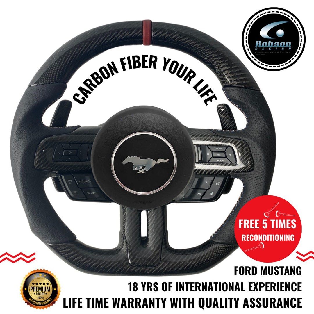 Robson Design Ford Mustang Robson carbon fiber steering wheel, Car ...