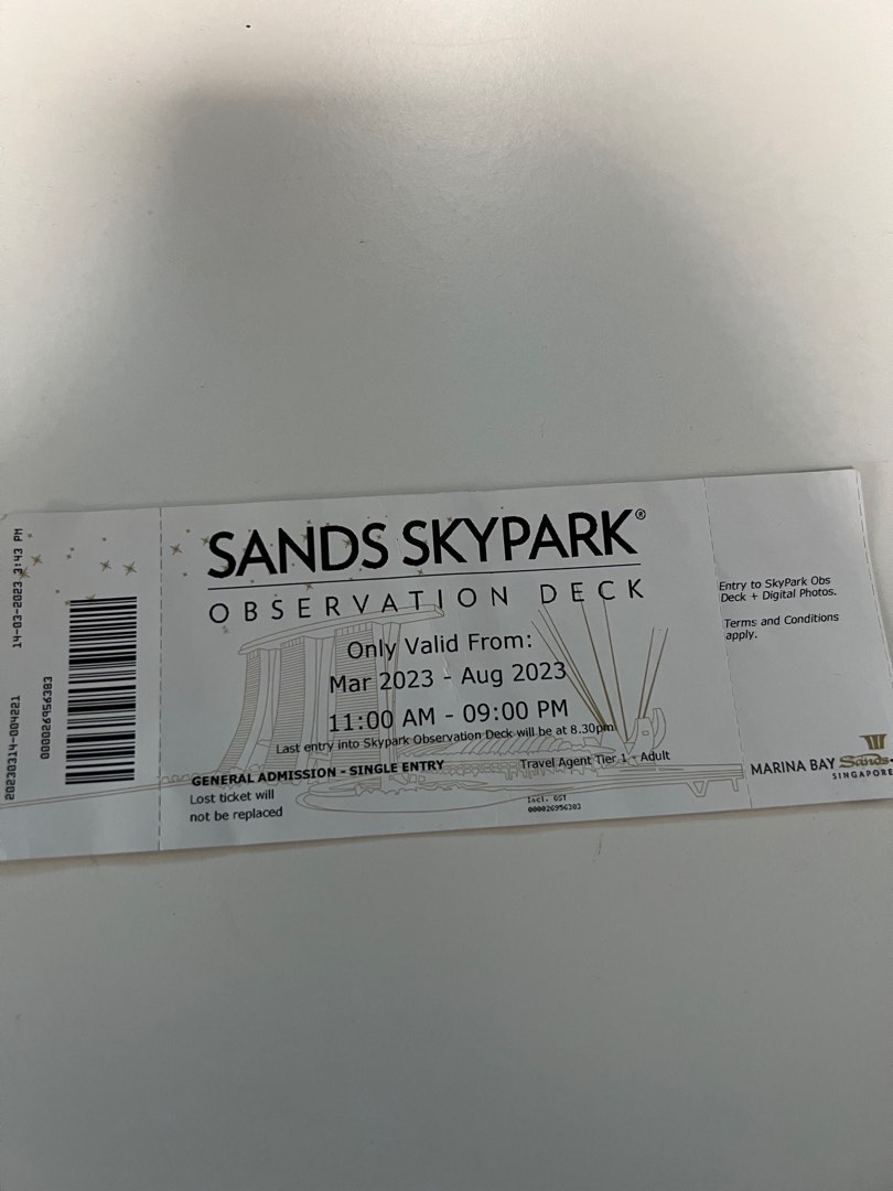 SANDS SKYPARK, Tickets & Vouchers, Local Attractions & Transport on Carousell