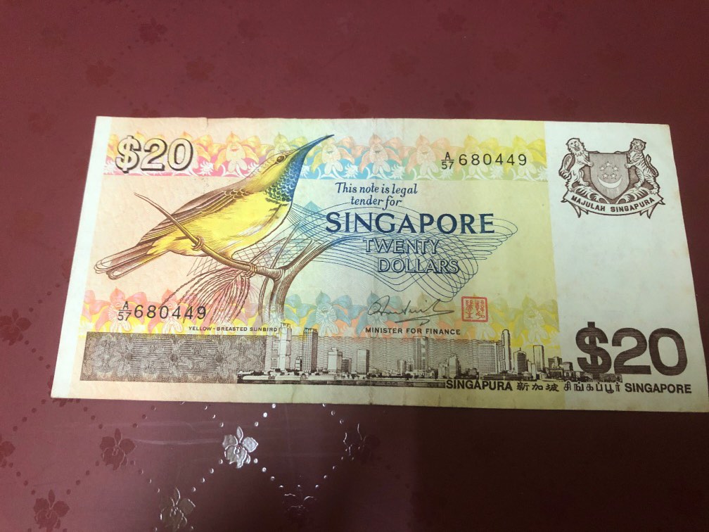 SG $20 Old Note - Bird, Hobbies & Toys, Memorabilia & Collectibles, Currency on Carousell