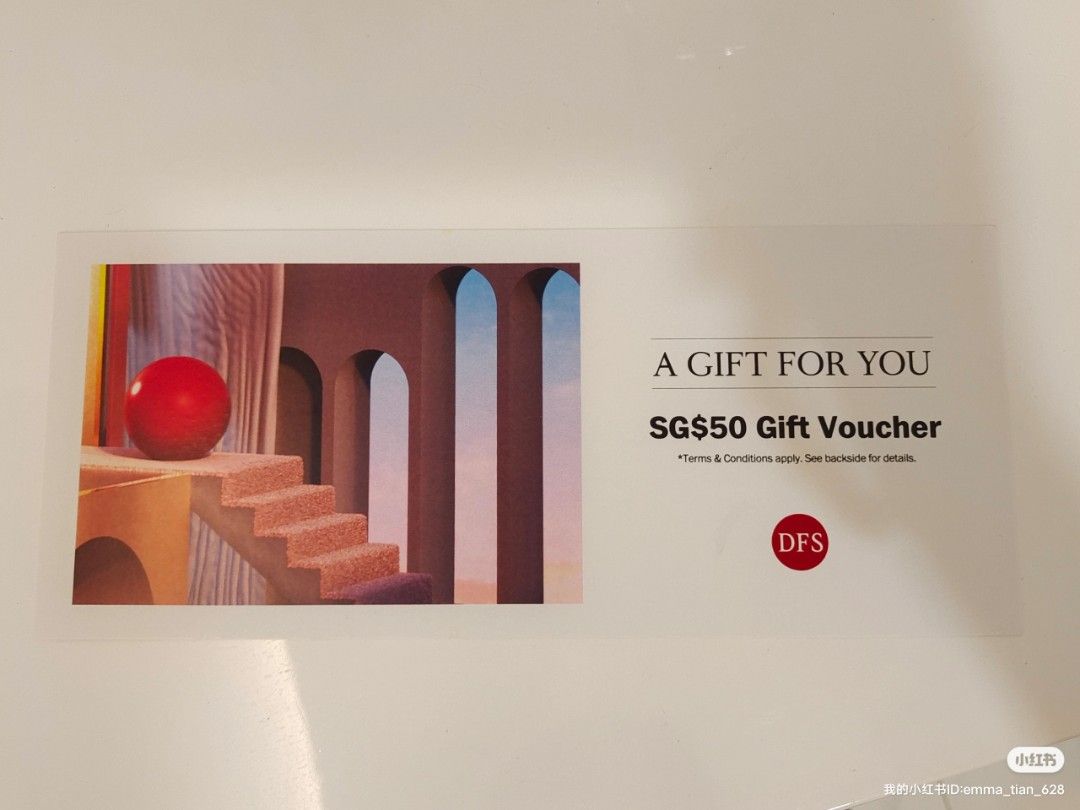SGD50 gift voucher at Changi airport DFS, Tickets & Vouchers, Vouchers ...