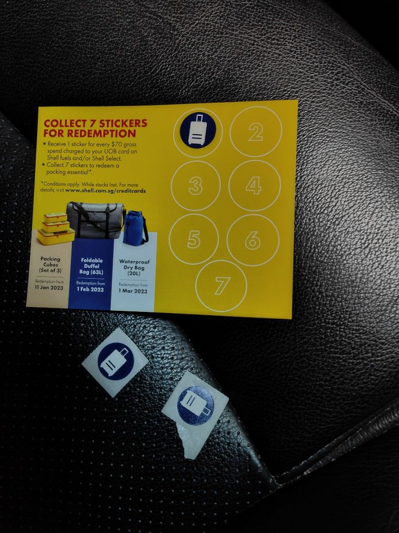 Shell UOB promo stickers 2023, Car Accessories, Accessories on Carousell