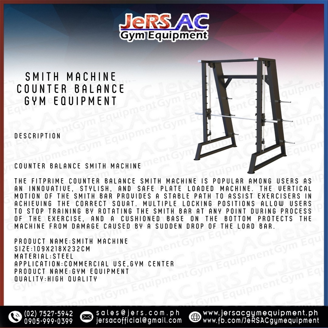 Smith Machine Counter Balance Gym Equipment on Carousell