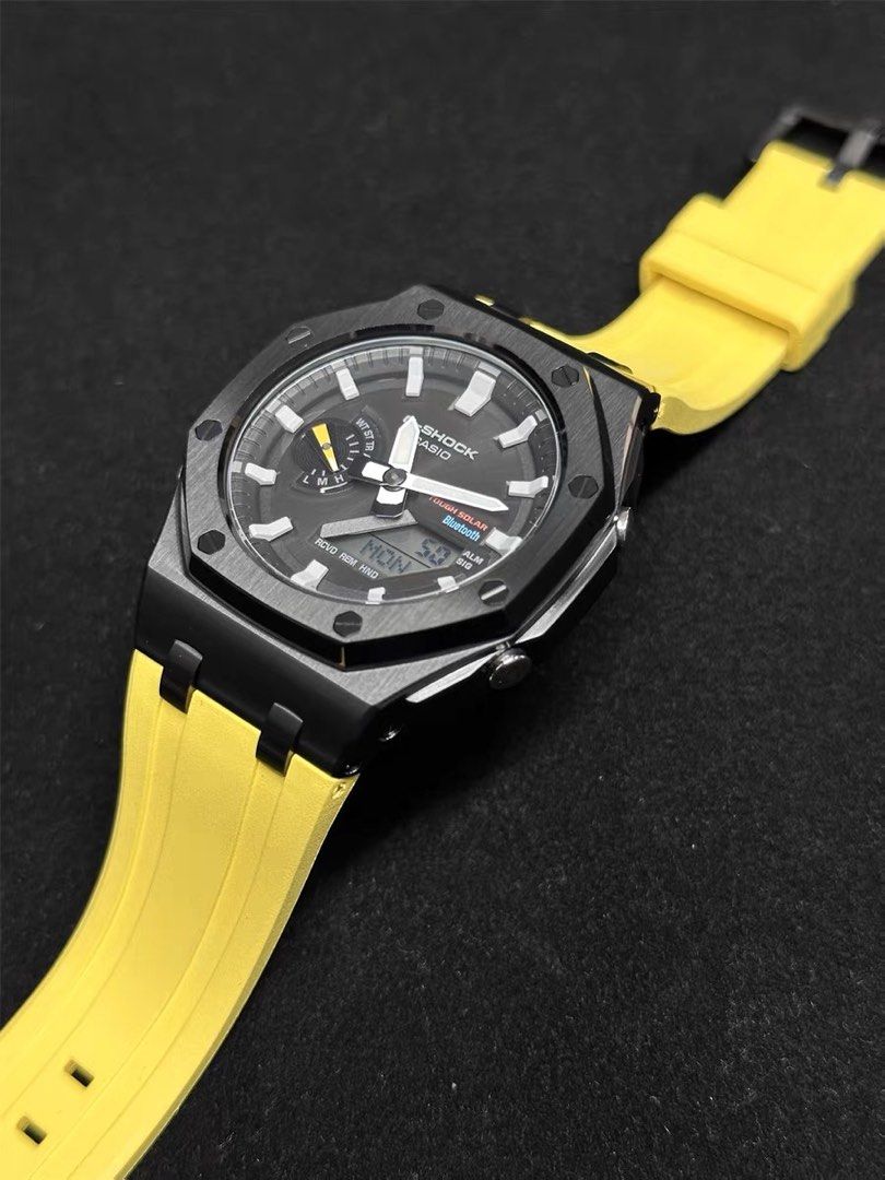 Solar yellow custom G Shock Casioak gab2100 ga2100 ga2110 gmas2100 ...