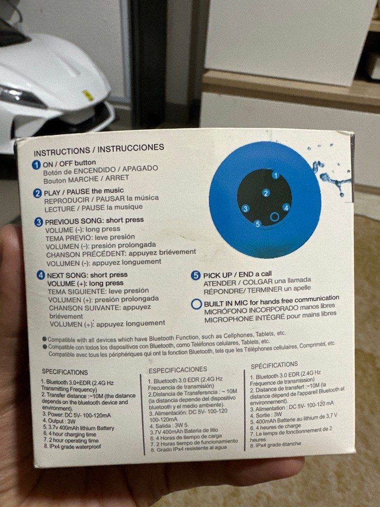 Splash proof speaker, Audio, Soundbars, Speakers & Amplifiers on Carousell