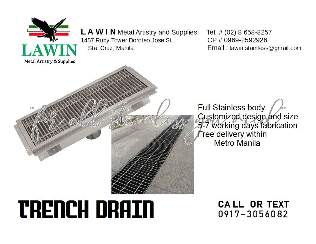 Stainless Trench drain gratting, Furniture & Home Living, Bathroom ...