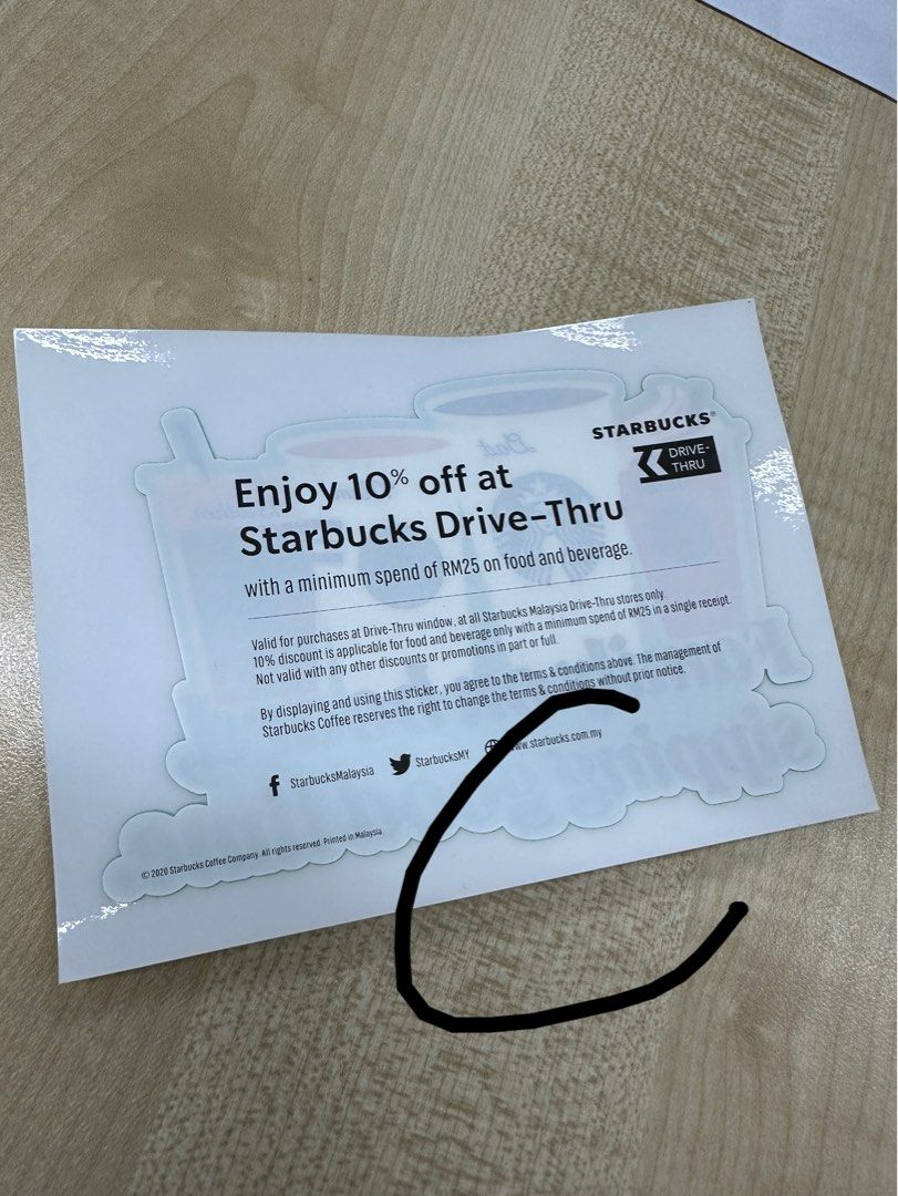Starbucks drive through sticker, Video Gaming, Gaming Accessories, Game ...