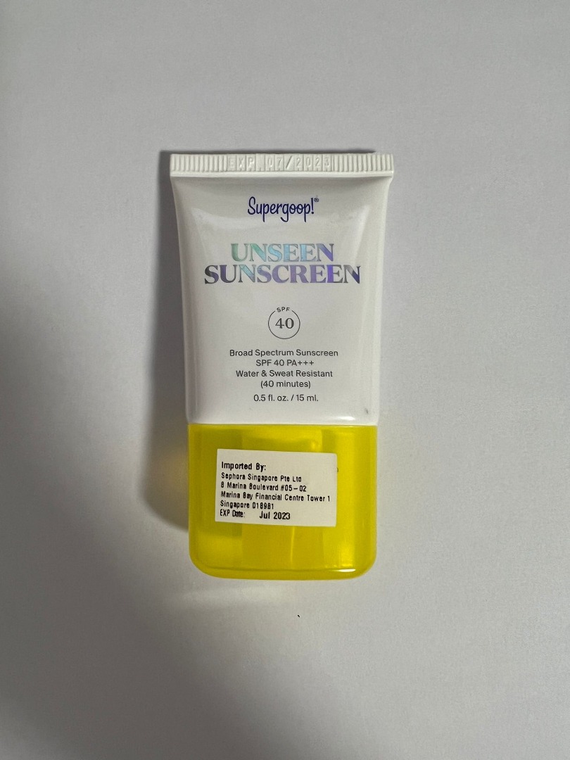 SuperGoop Unseen Sunscreen Broad Spectrum Sunscreen SPF 40 PA+++ (15ml ...
