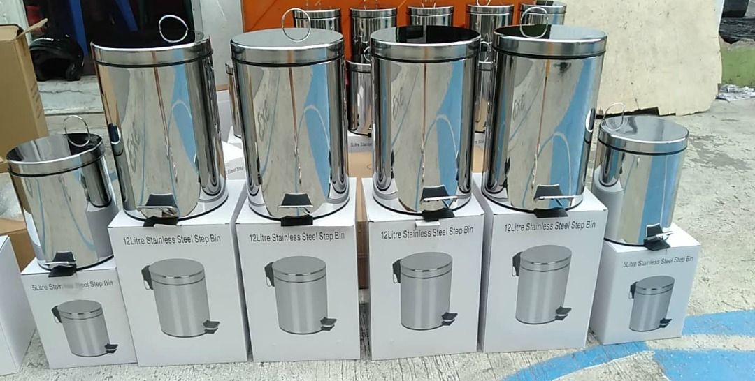 Trash bin stainless bin on Carousell