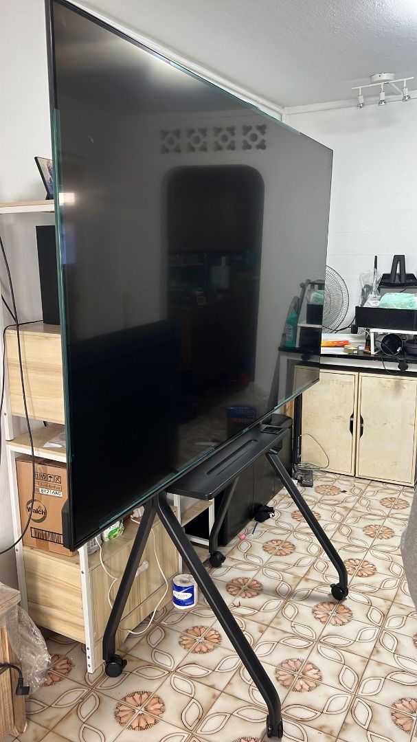 TV stand Jamboard smartboard mobile cart larger AV laptop shelf ...