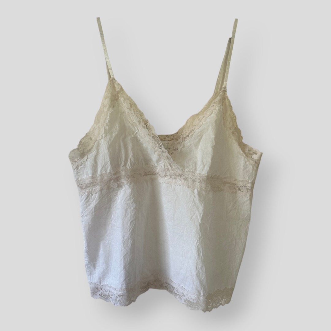 White Laced Cami Top | 90s Y2K Fairycore Cottagecore on Carousell