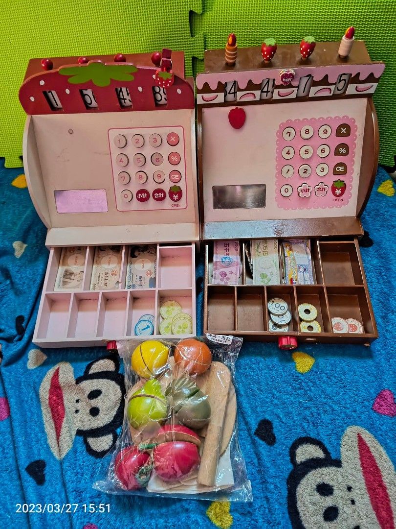 Wooden casher set, Hobbies & Toys, Toys & Games on Carousell