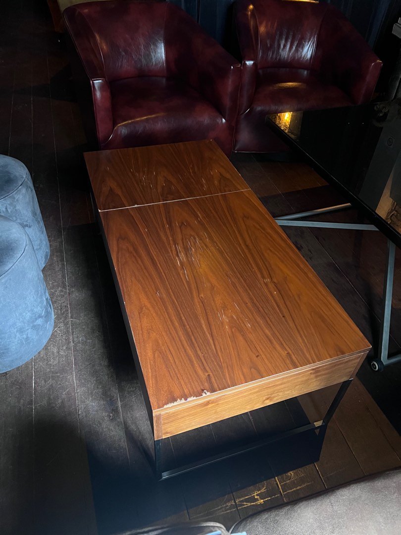 Wooden coffee table open top, Furniture & Home Living, Furniture ...