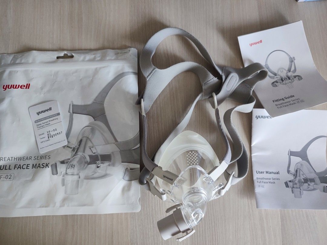 Yuwell Fullface CPAP medium mask, Health & Nutrition, Medical Supplies ...