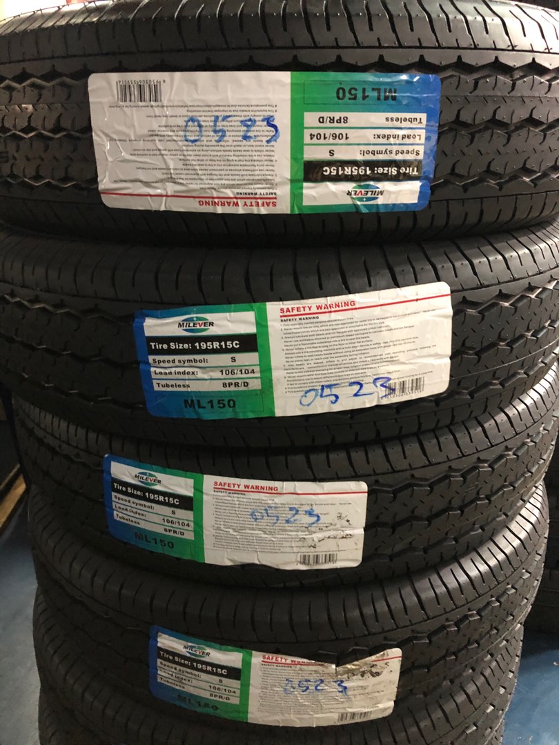195R15C, 195/80/15, Milever tyres. Toyota hiace, Nissan NV350, Toyota ...