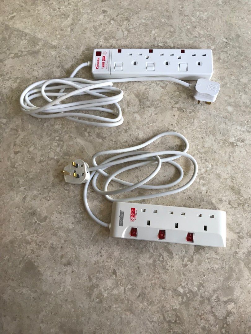 2 Extension Plugs, TV & Home Appliances, Electrical, Adaptors & Sockets ...
