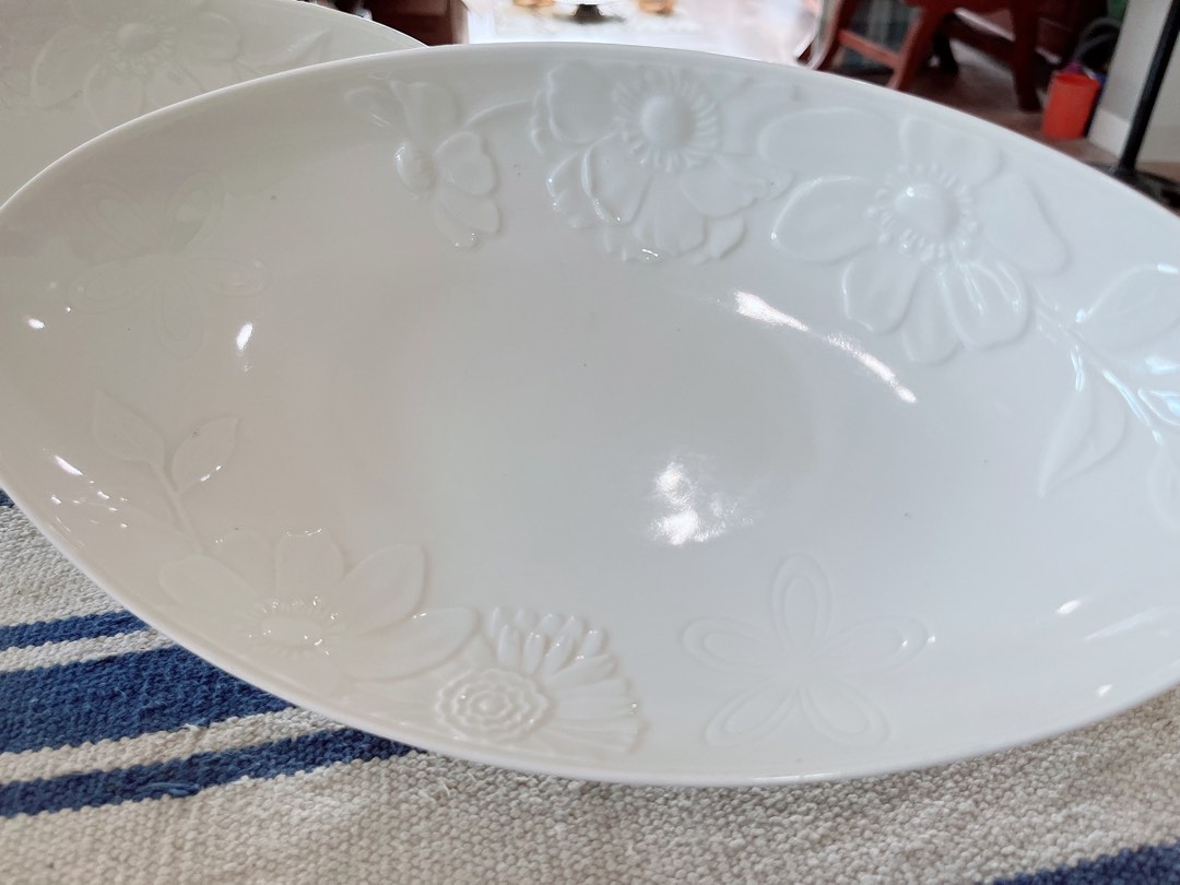 2 Givenchy white serving bowls, Furniture & Home Living, Kitchenware ...