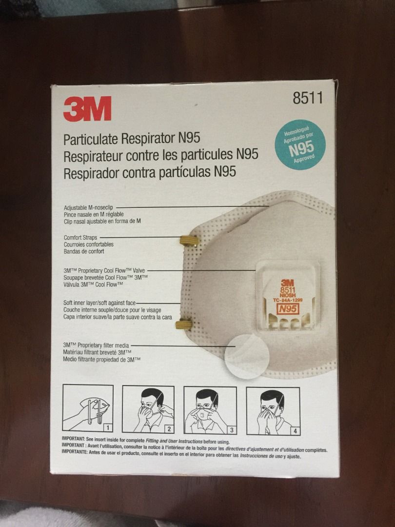 3M N95 particulate respirator masks (10 masks per box), Health ...