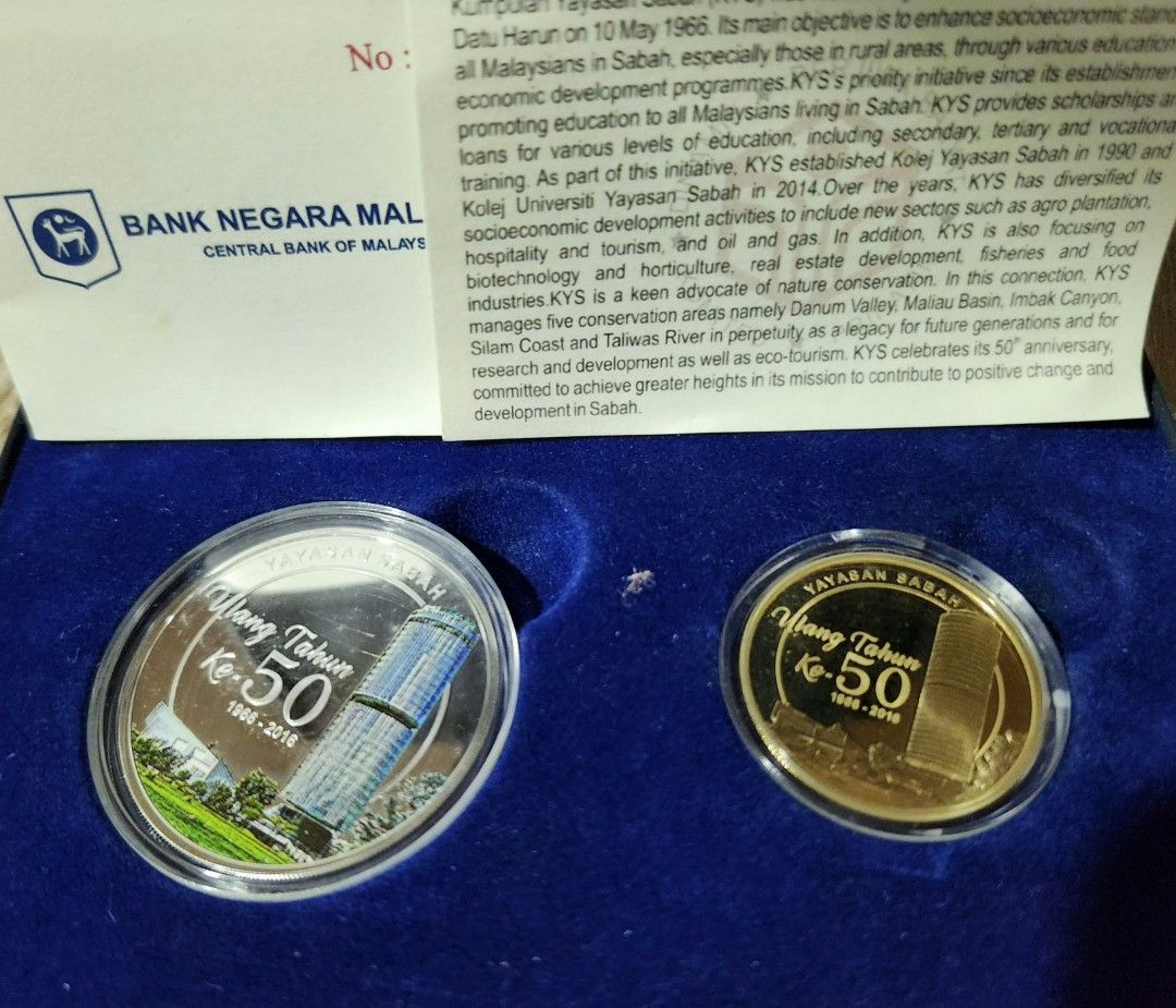 50th Anniversary of Yayasan Sabah Coins, Hobbies & Toys, Collectibles ...
