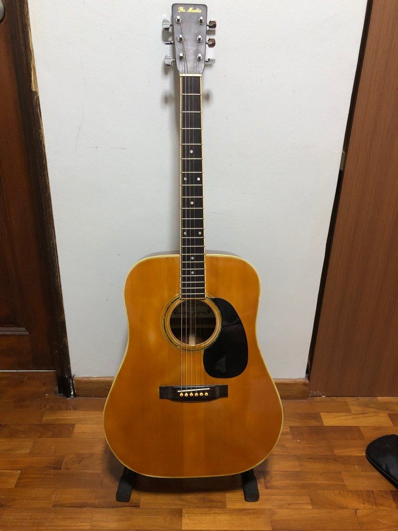 Acoustic collectible Guitar 1980 + Pro Martin acoustic guitar, Hobbies ...