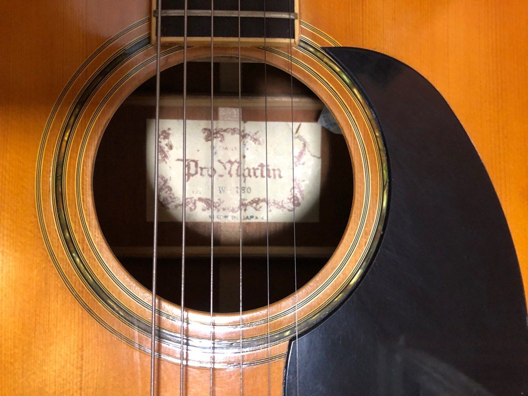 Acoustic collectible Guitar 1980 + Pro Martin acoustic guitar, Hobbies ...