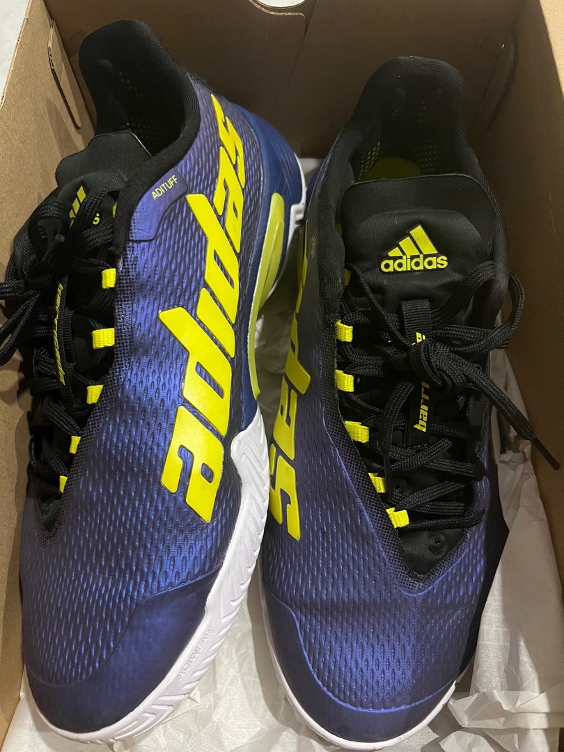 Adidas barricade tennis shoes, Fesyen Pria, Sepatu , Sneakers di Carousell