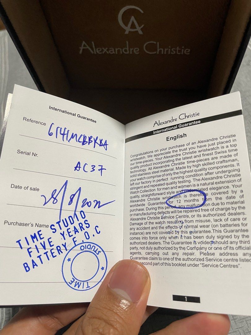 Alexander Christie Chronograph Watch, Men's Fashion, Watches ...